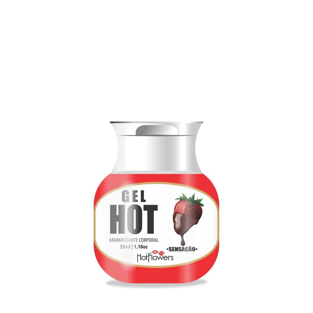 Gel Aromatizante Hot - Morango - 35ml - Hot Flowers - Hot Sul Distribuidora
