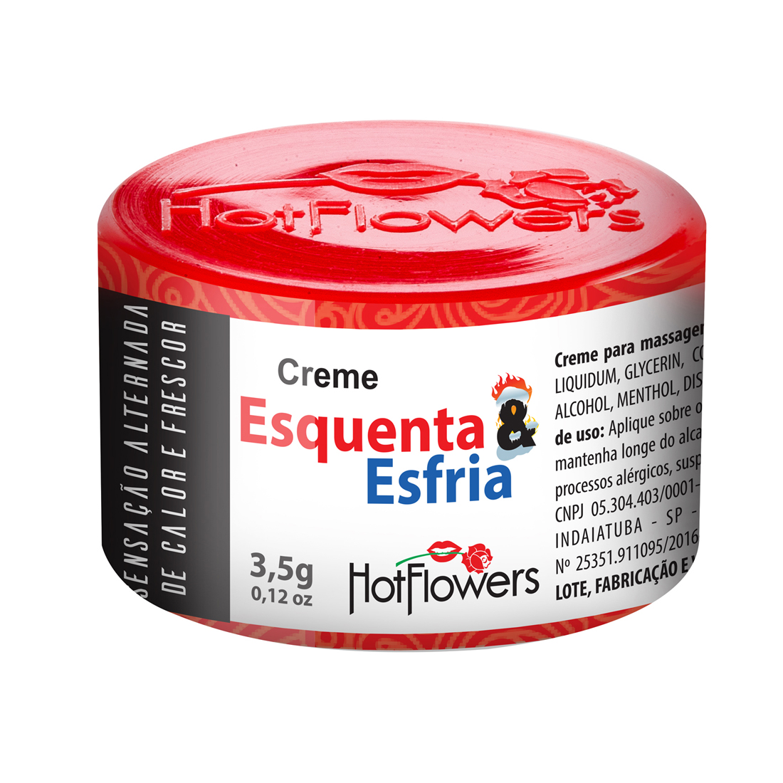 Creme Esquenta - Esfria - 3,5g - Hot Flowers - Hot Sul Distribuidora